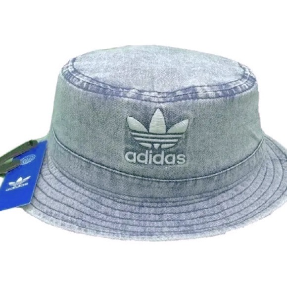 adidas | Accessories | Adidas Denim Bucket Cap Nwt Light Wash Denim ...